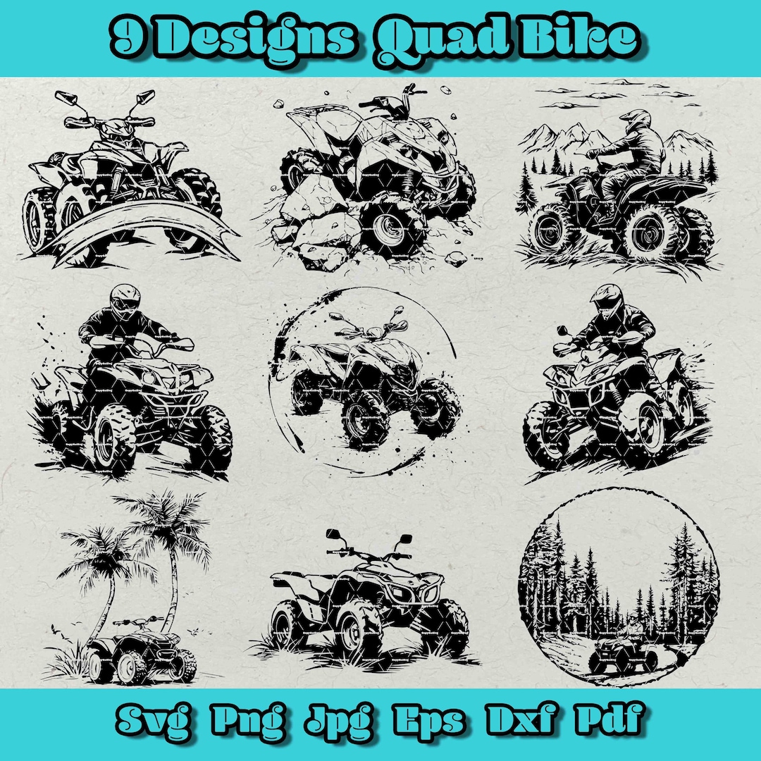 Quad Bike SVG Bundle: ATV Off-road Silhouettes (digital Product) - Etsy
