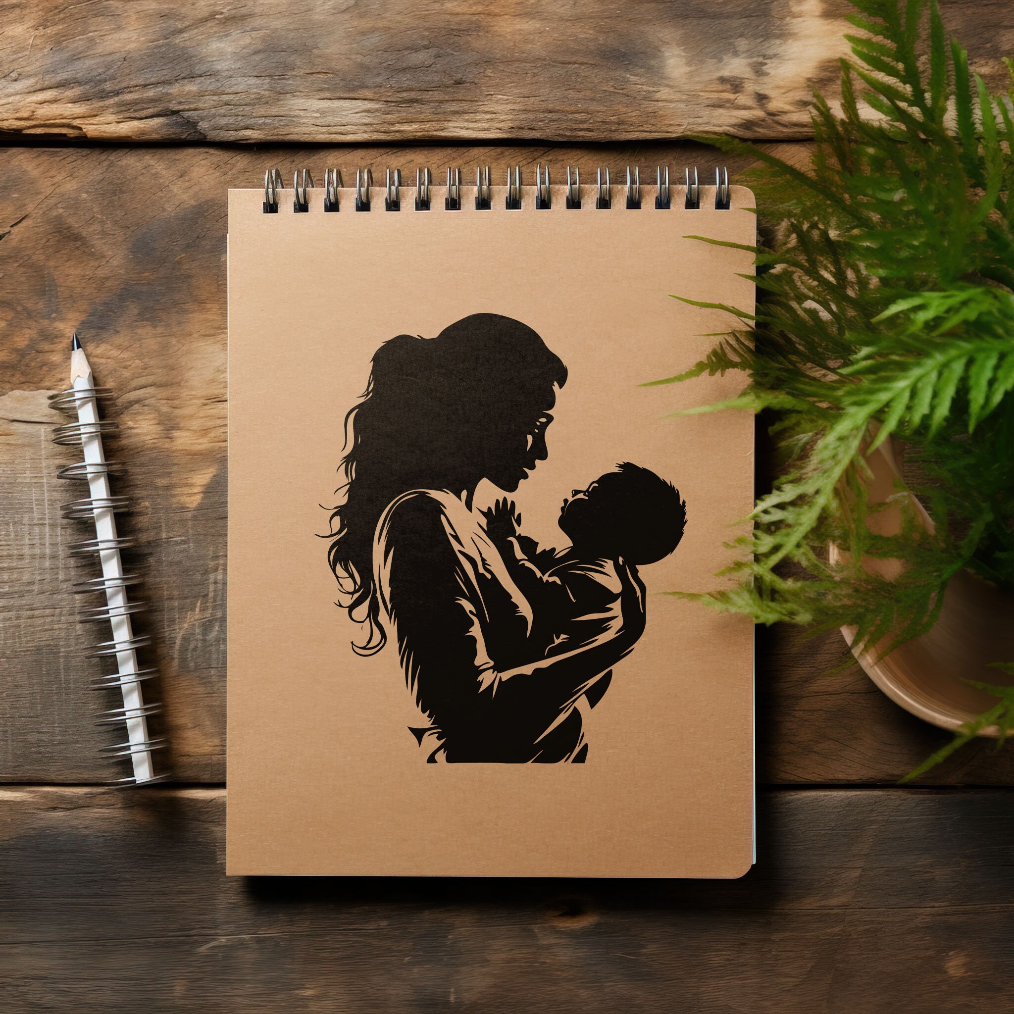 Mother and Child Svg, Mother Hugs a Baby Svg, Newborn Svg, Mum With ...