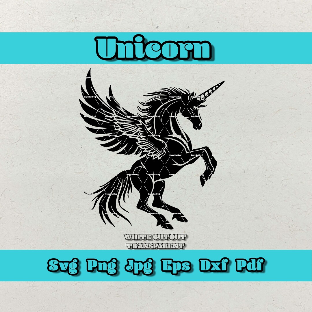 Unicorn Svg, Unicorn Png, High-quality Vector Graphics, Instant Digital ...