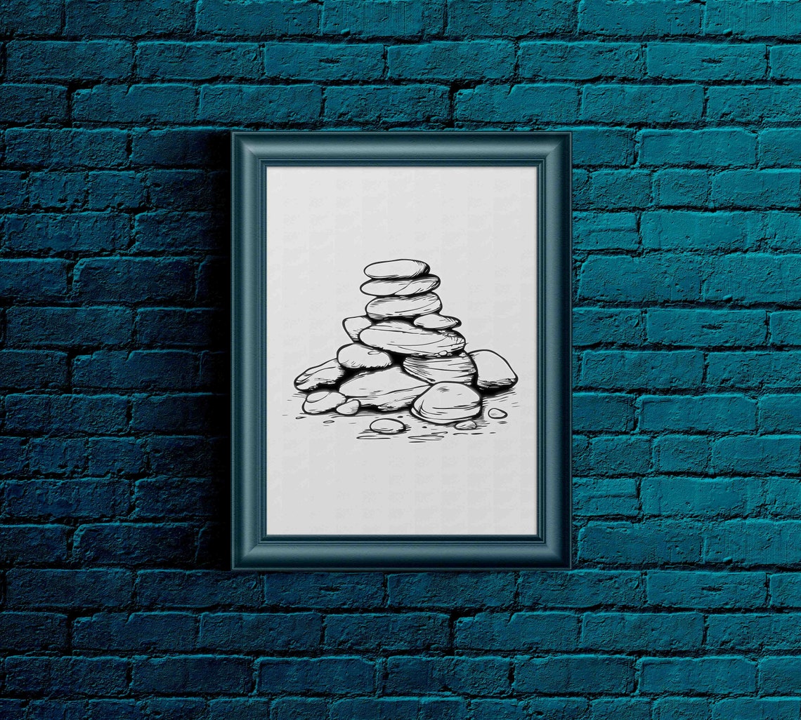 Pile of Rocks Svg Bundle, Boulder Stone Png, Stack Mound Eps, Quarry ...