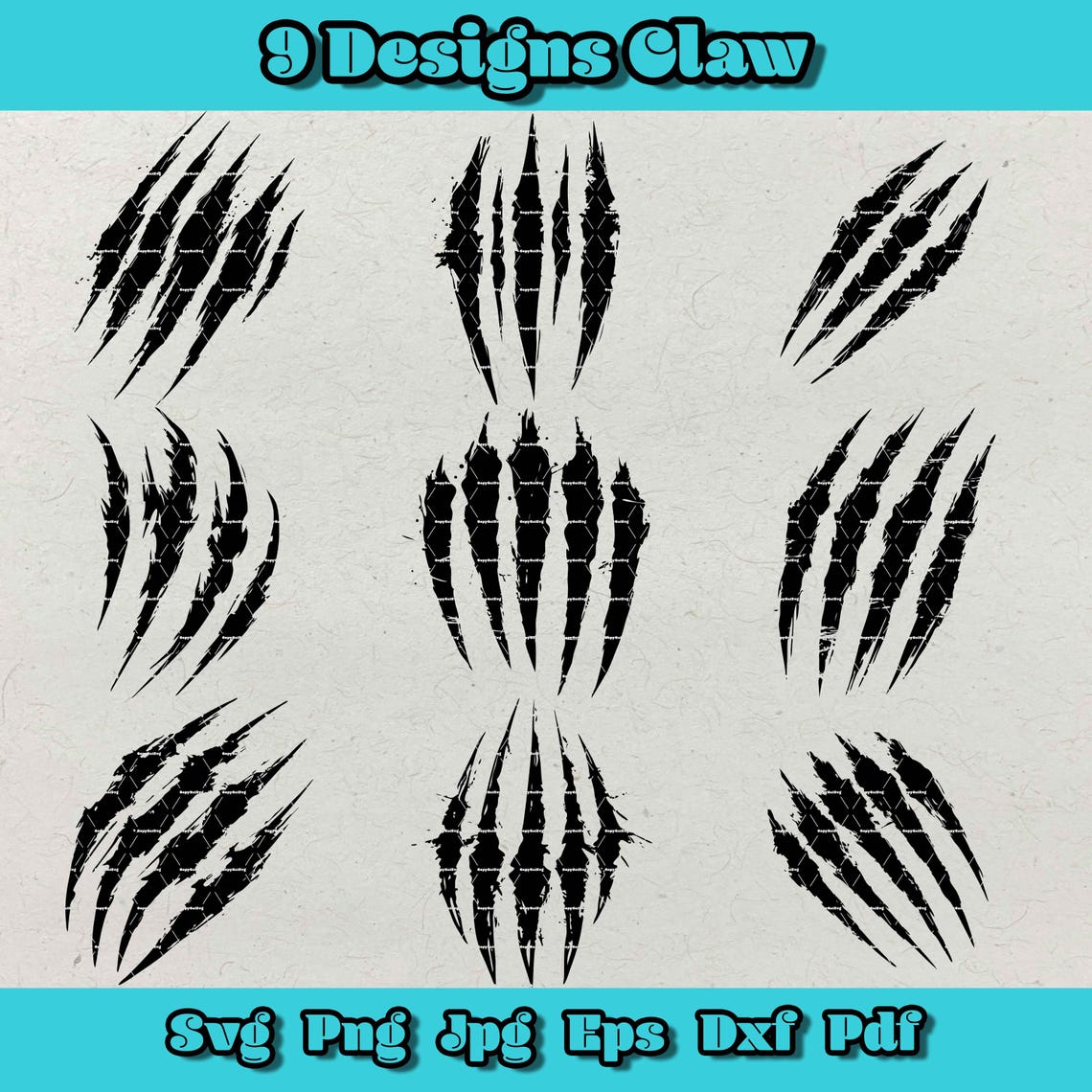 Claw SVG Bundle: Bear, Wolf, Lion Scratch Marks Clipart - Etsy