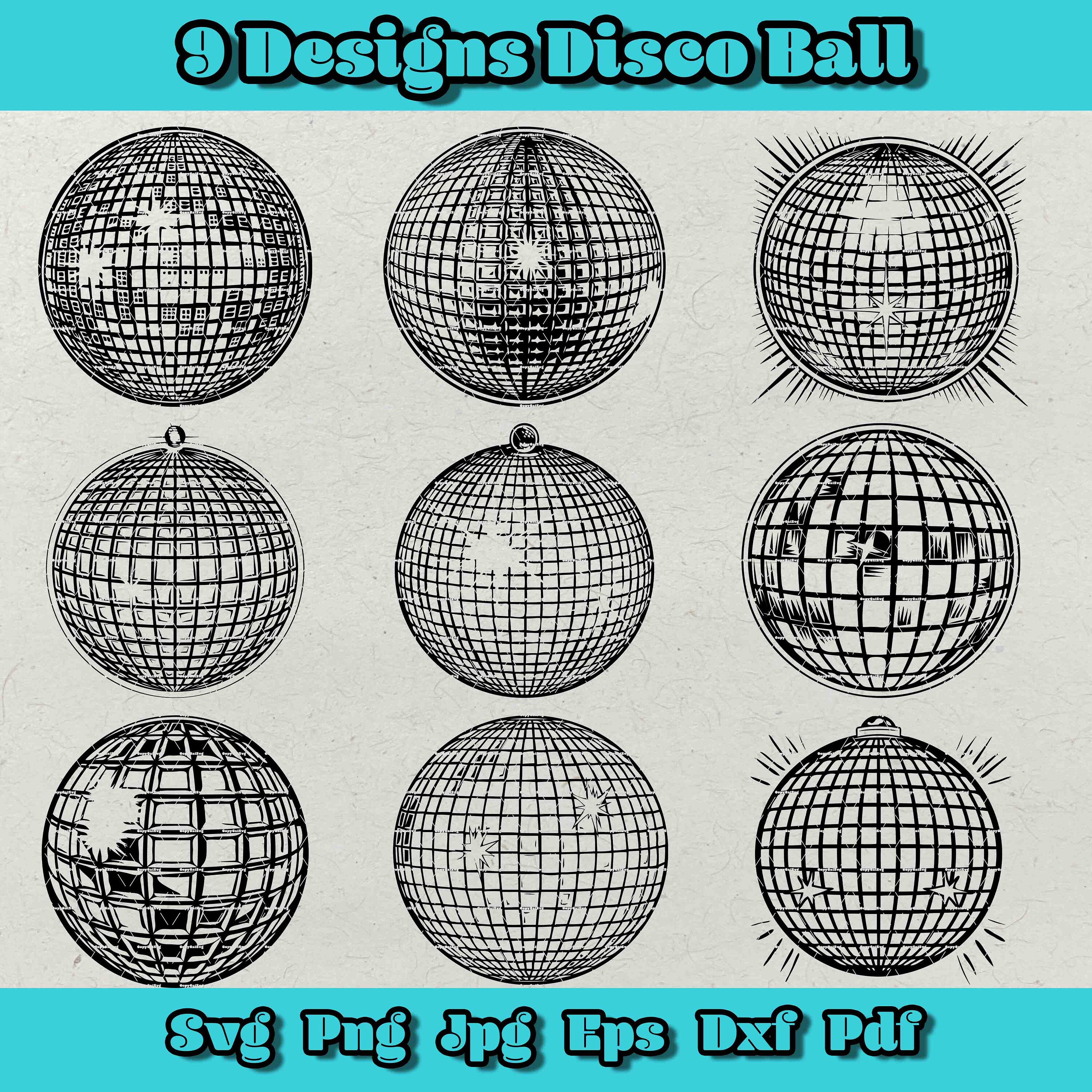 Disco Ball SVG Bundle: Party Entertainment Designs (digital Download ...
