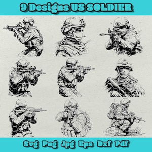 Us Military Soldier Svg Bundle,solider Svg, US Military Operation War ...