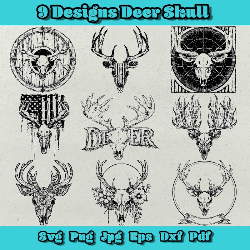 Deer Skull Dxf - Etsy