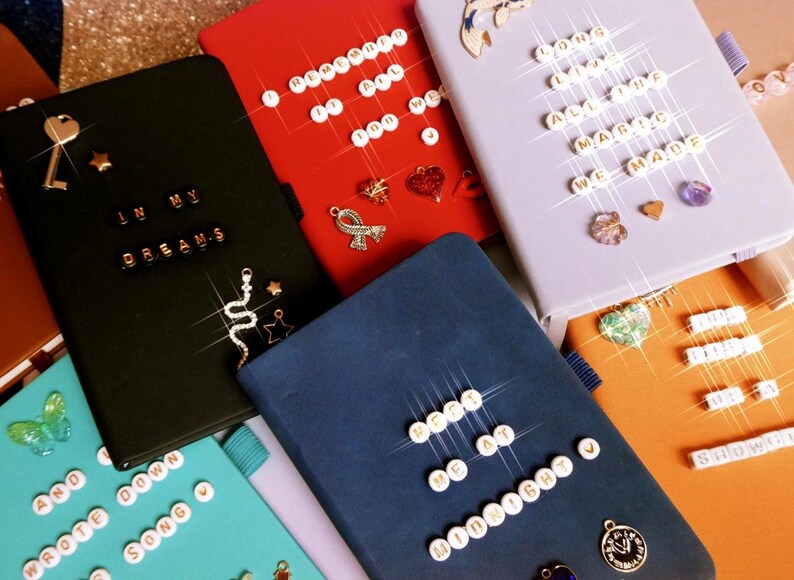 Love... Friendship Beaded Notebook • A6 Journal Diary Planner • Pink ...