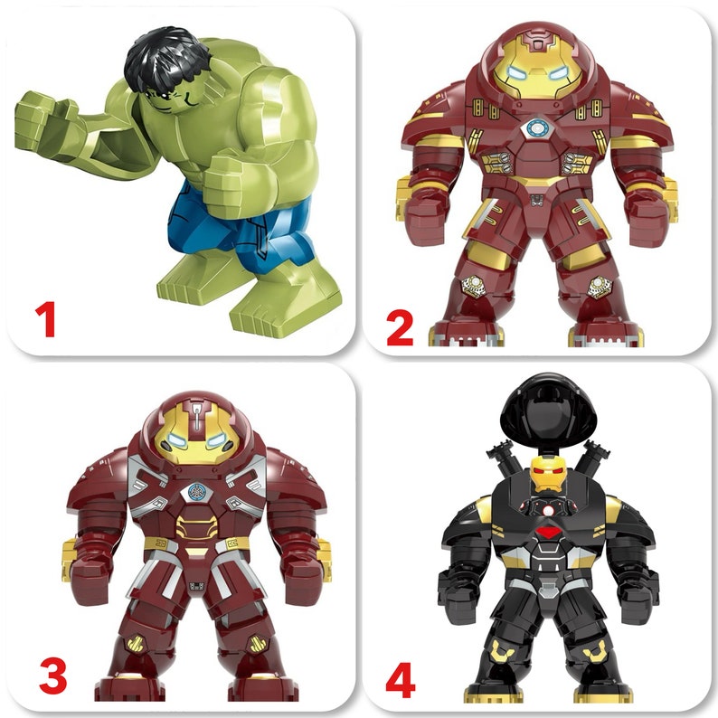 Giant Custom Collectible Big Minifigures Marvel DC Avengers Iron Man ...
