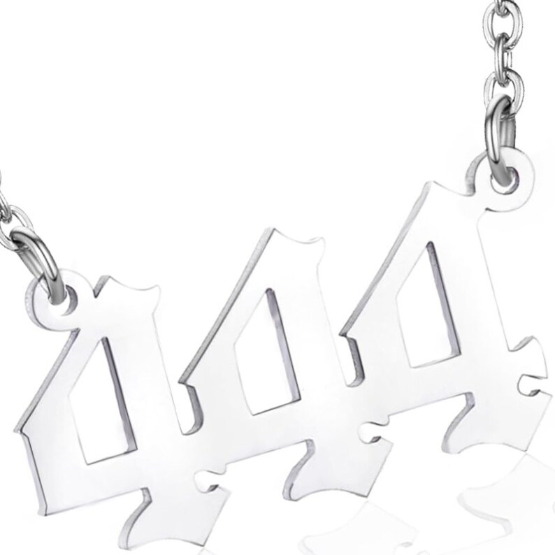 444 Angel Number Necklace Statement Jewelry - Etsy