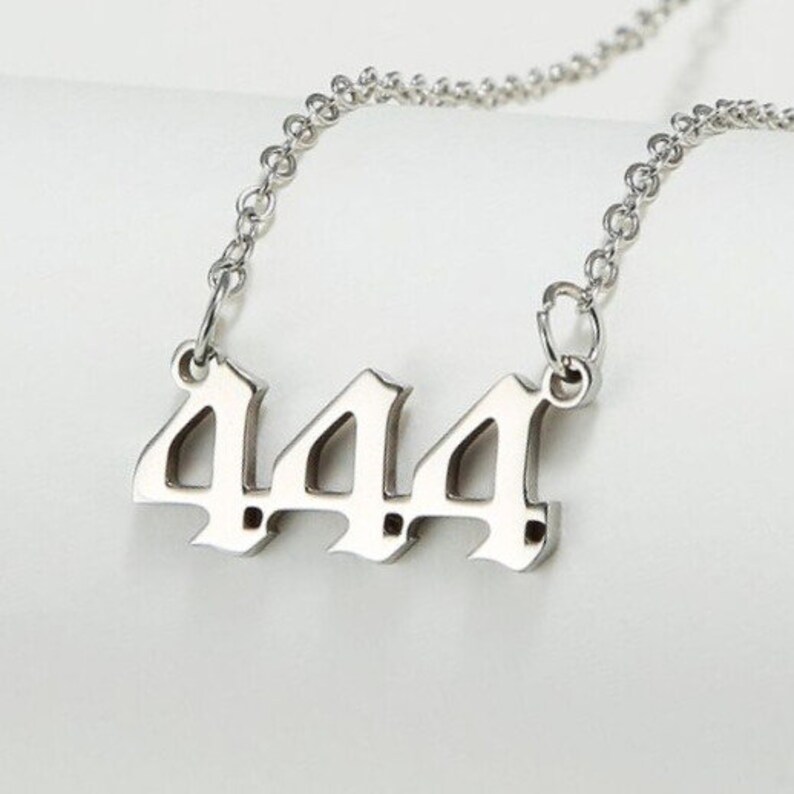 444 Angel Number Necklace Statement Jewelry - Etsy