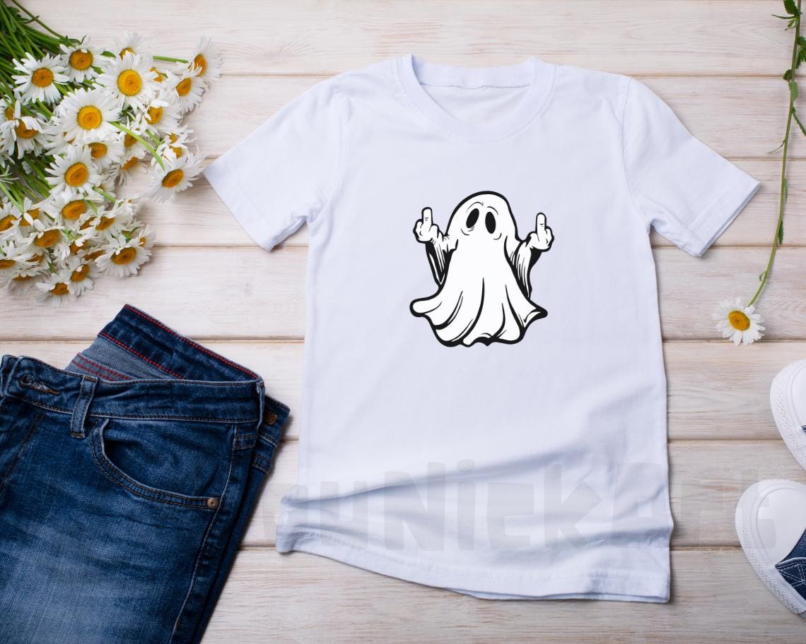 Ghost Middle Finger Svg, Funny Ghost Png, Middle Finger Ghost Png, Cute ...