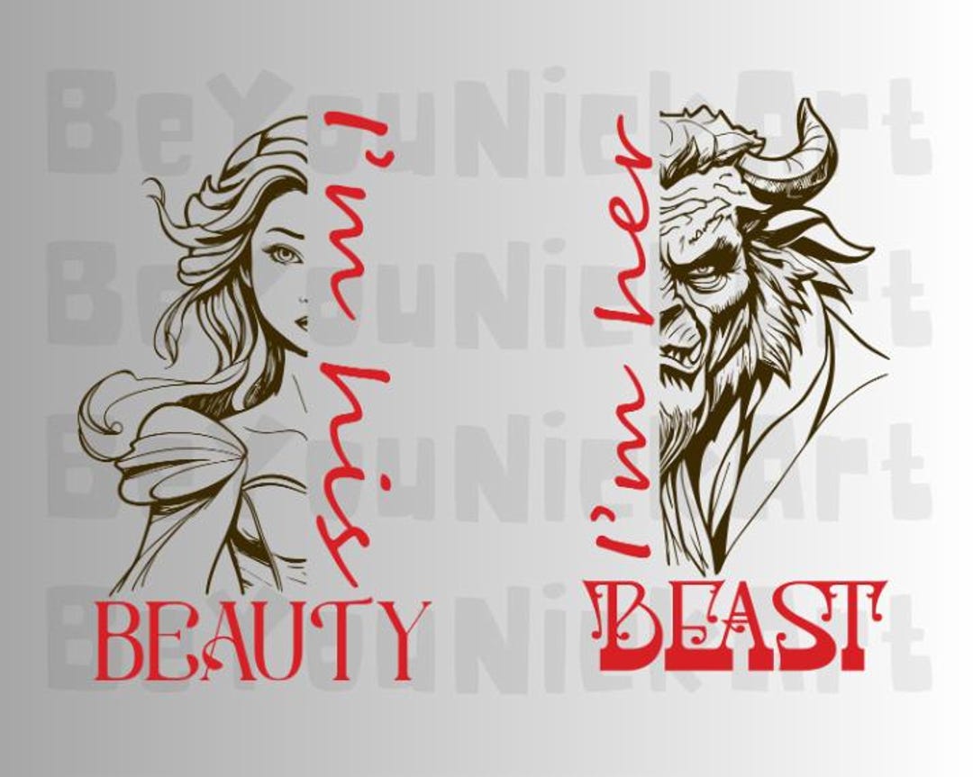 I'm His Beauty Svg, I'm Her Beast Svg, Belle SVG, Beauty Svg, I'm His ...