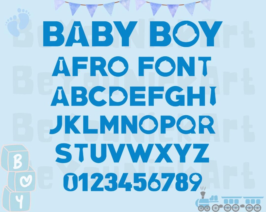 Baby Boy Font Svg, Funny Art Baby Font OTF Baby Boy Boss Font Svg, Baby ...