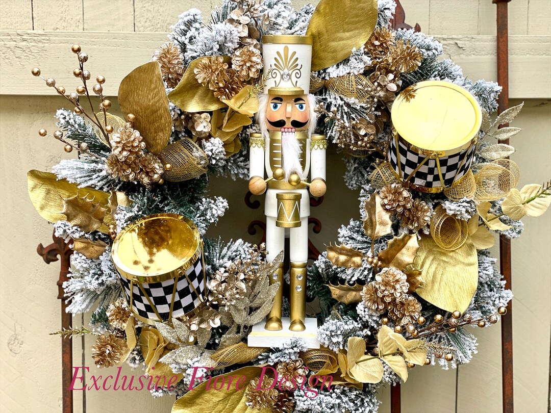 Christmas Nutcracker Wreath, Christmas Wreath, Winter Wreath, Holiday ...