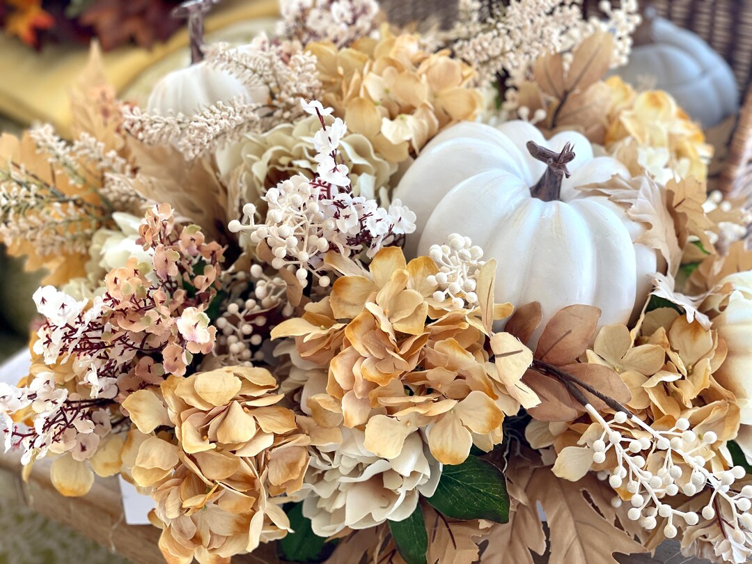 Fall Centerpiece for Table, Fall Centerpiece, Cream Centerpiece ...