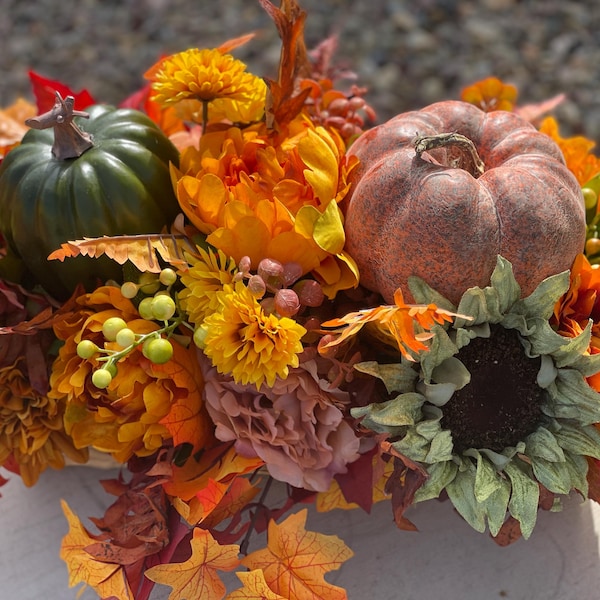 Fall Centerpiece, Centerpiece for Dining Table, Table Centerpiece, Fall ...