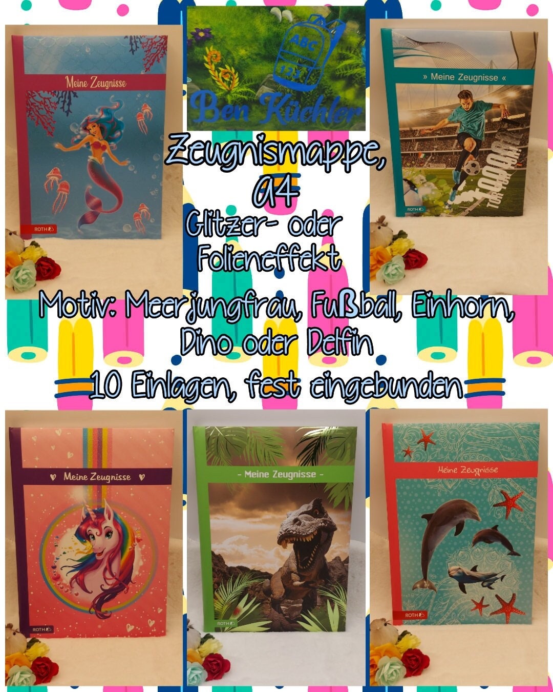 Personalized Certificate Folder With Foil Insert ROTH Motif Folder ...