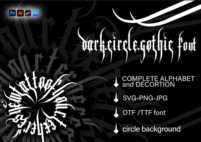 Tattoo Lettering + Template Grid Font,ttf-otf.-svg,jpg,png, Procreate ...