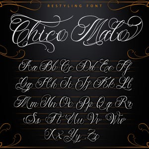 Chicano Tattoo Lettering, Single Letter in Svg--jpg--png Format, and ...