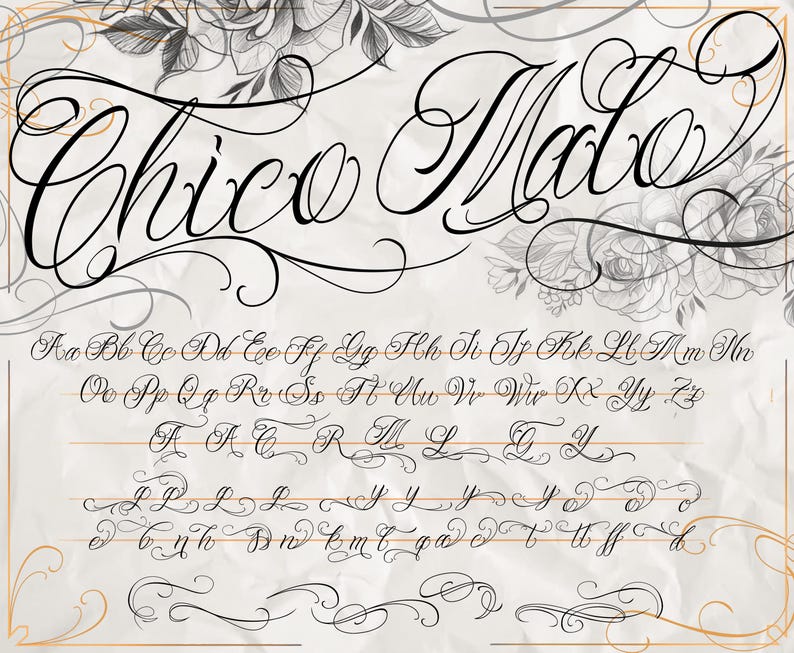 Chicano Tattoo Lettering, Single Letter in Svg--jpg--png Format, and ...