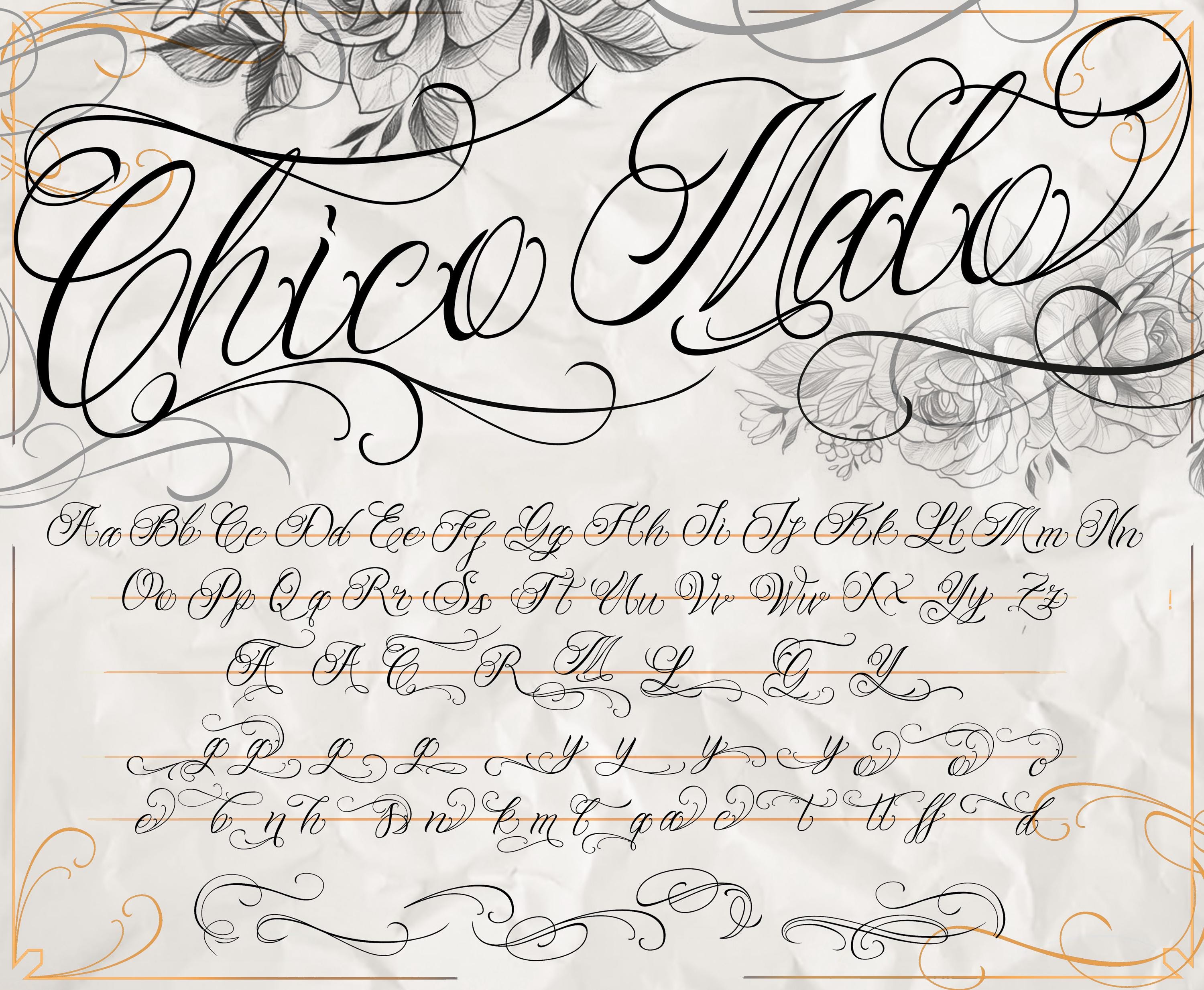 Chicano Tattoo Lettering, Svg,jpg,png, Procreate Tattoo , for Procreate ...