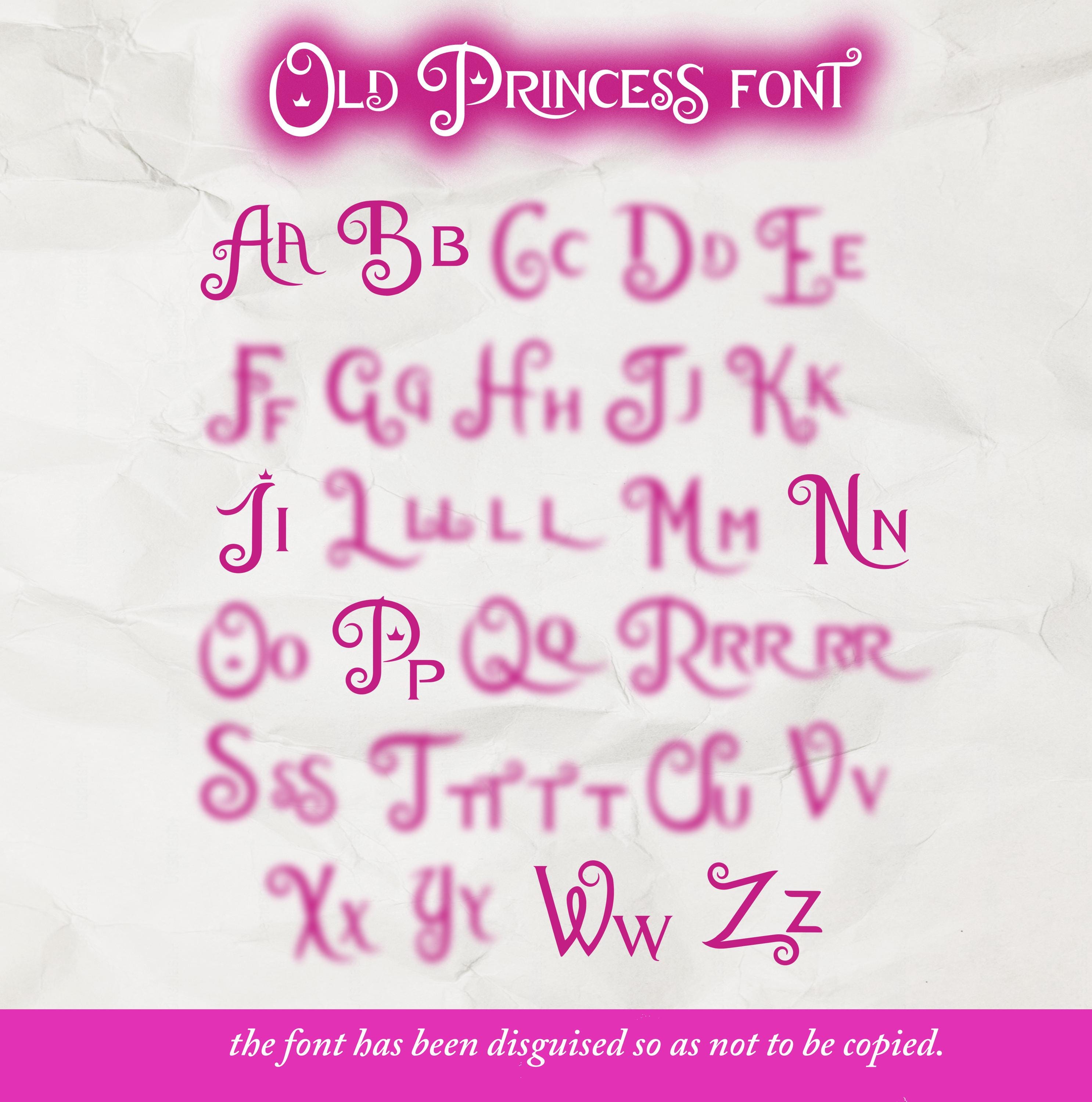 Disney Princess Svg Font Letters Alphabet, Princess Birthday Party ...