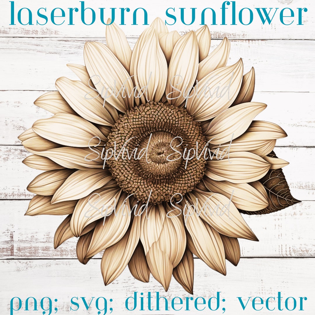 Laser Cut Files Sunflower Laser Cut Files for Lightburn Glow Forge SVG ...