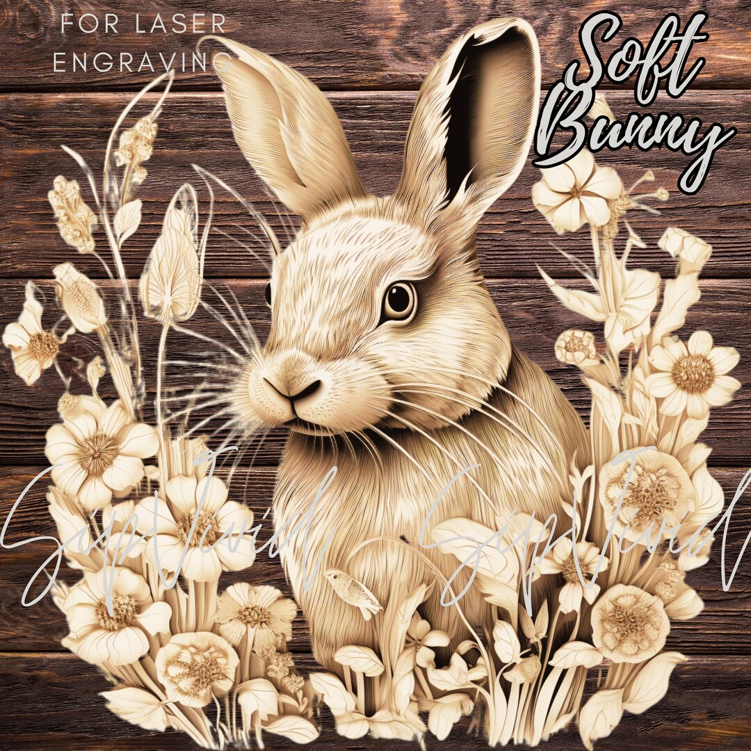 Soft Bunny Laser Cut File, Laser Cut Files for Lightburn, Glow Forge ...