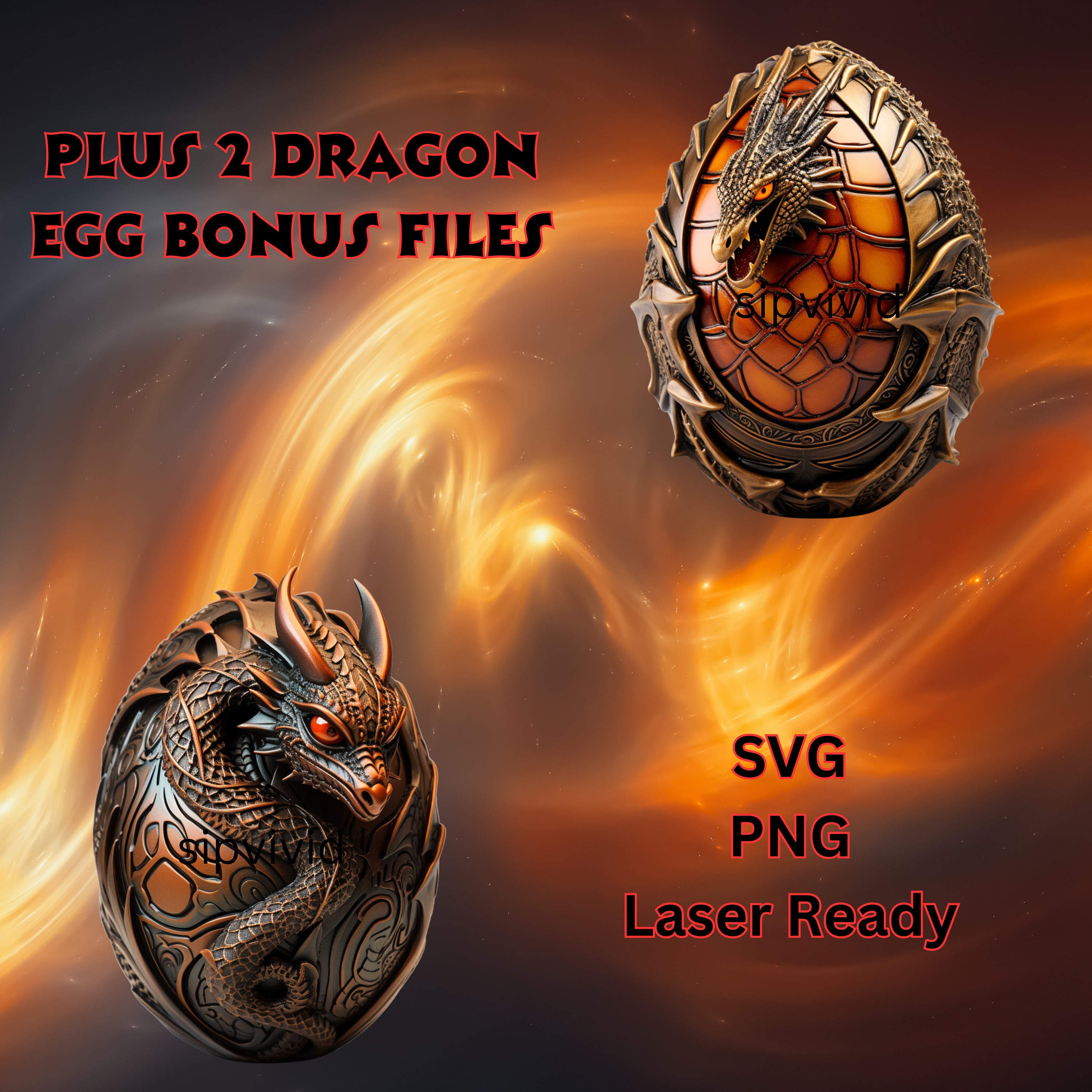 3D Dragon Laser Cut File: SVG, PNG (digital Download) - Etsy