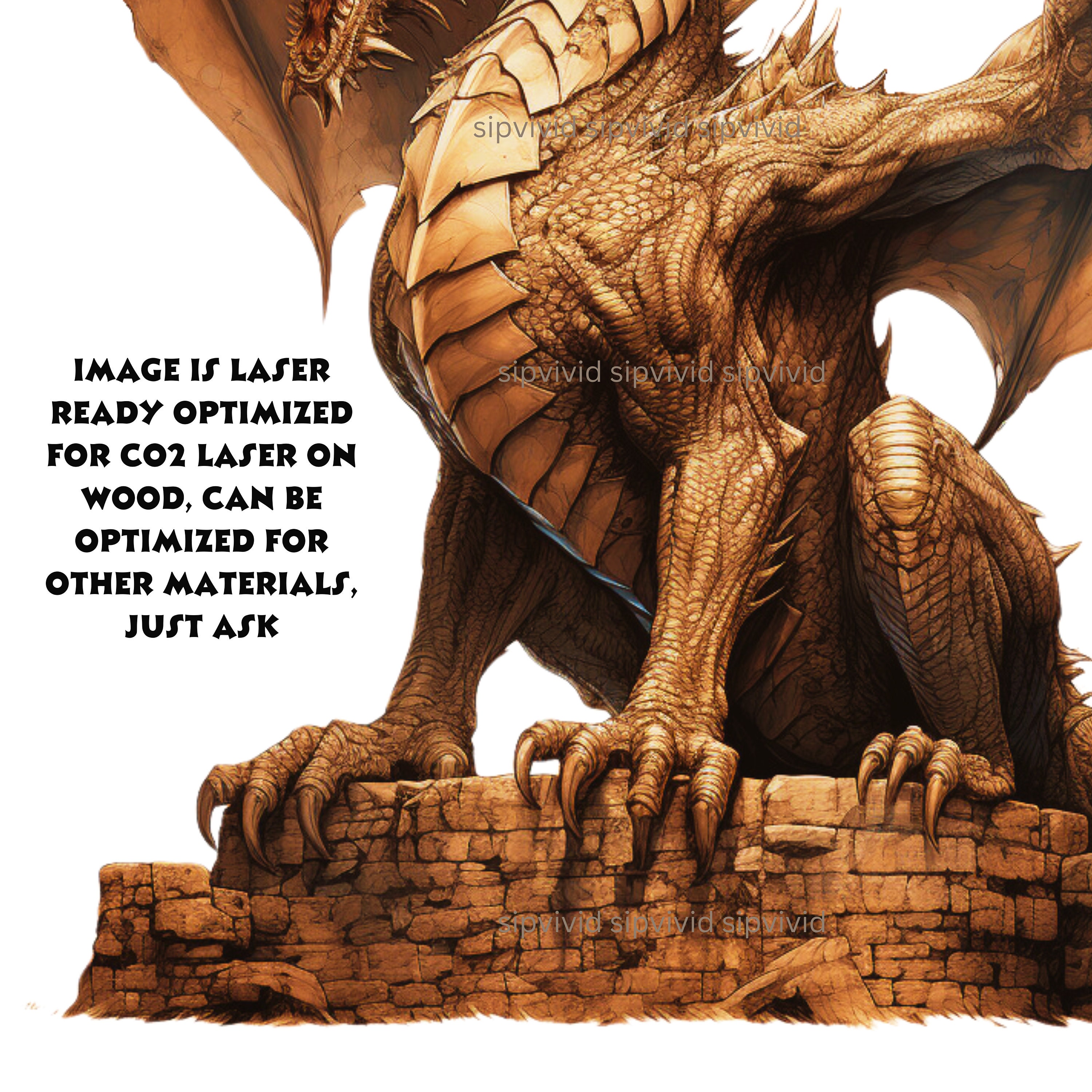 3D Dragon Laser Cut File: SVG, PNG (digital Download) - Etsy