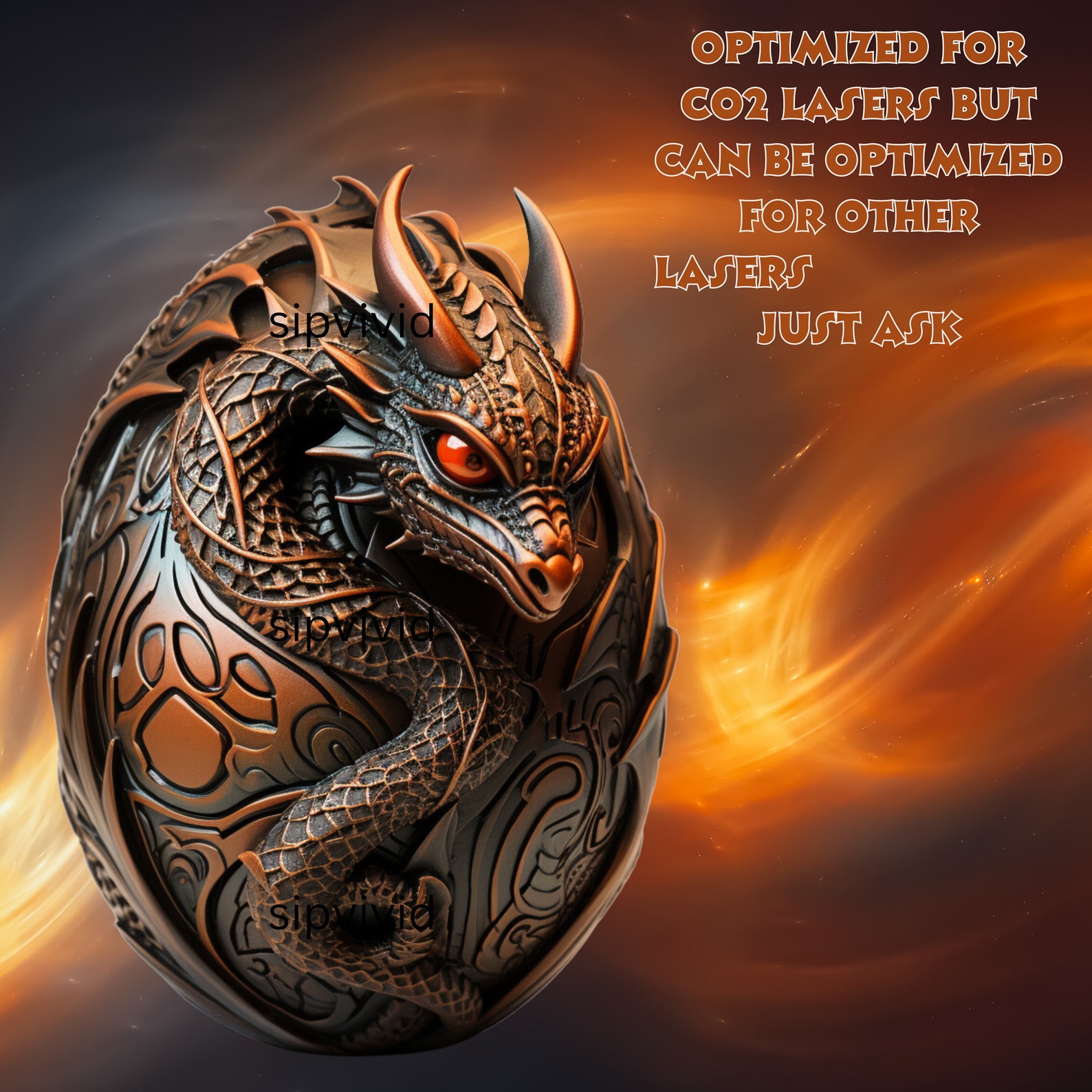 Laser Cut Files Dragon 3D SVG Dragon DIY Project Dragon Laser Ready ...