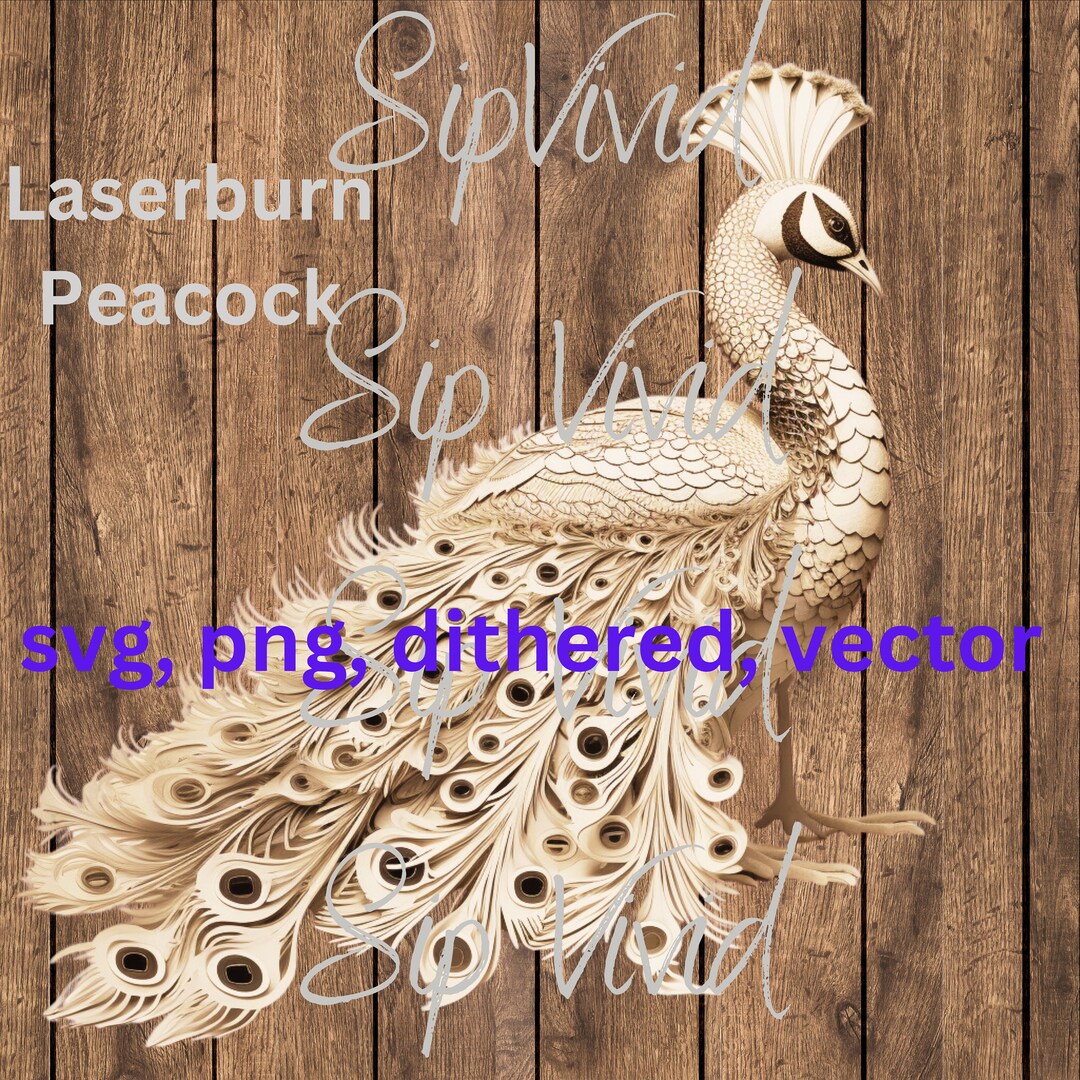 Peacock Laser Cut File, Laser Cut Files for Lightburn, Glow Forge, SVG ...