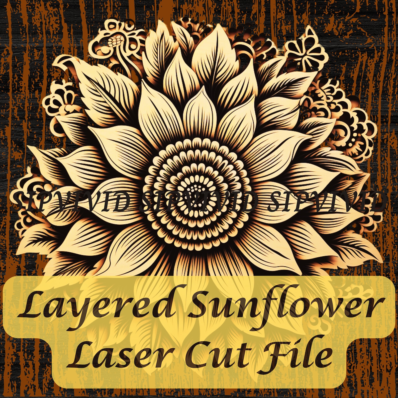 Laser Cut Files Sunflower Bundle DIY Sunflower Laser Cut Bundle for ...