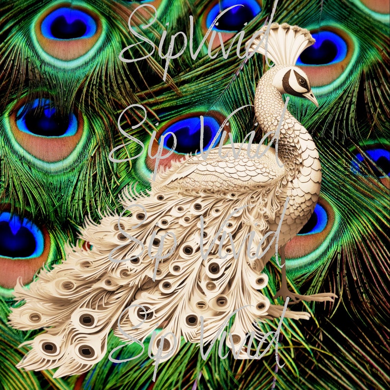 Peacock Laser Cut File, Laser Cut Files for Lightburn, Glow Forge, SVG ...