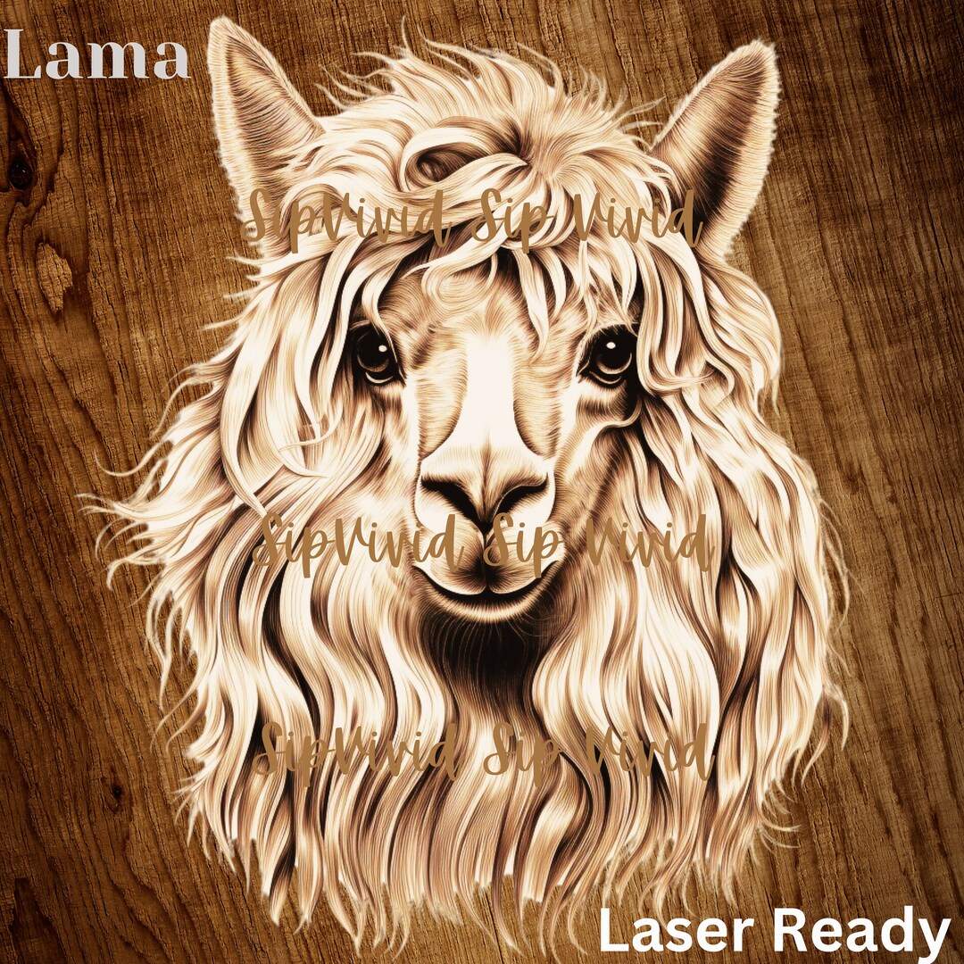 Cute Lama Laser Cut File, Laser Cut Files for Lightburn, Glow Forge ...