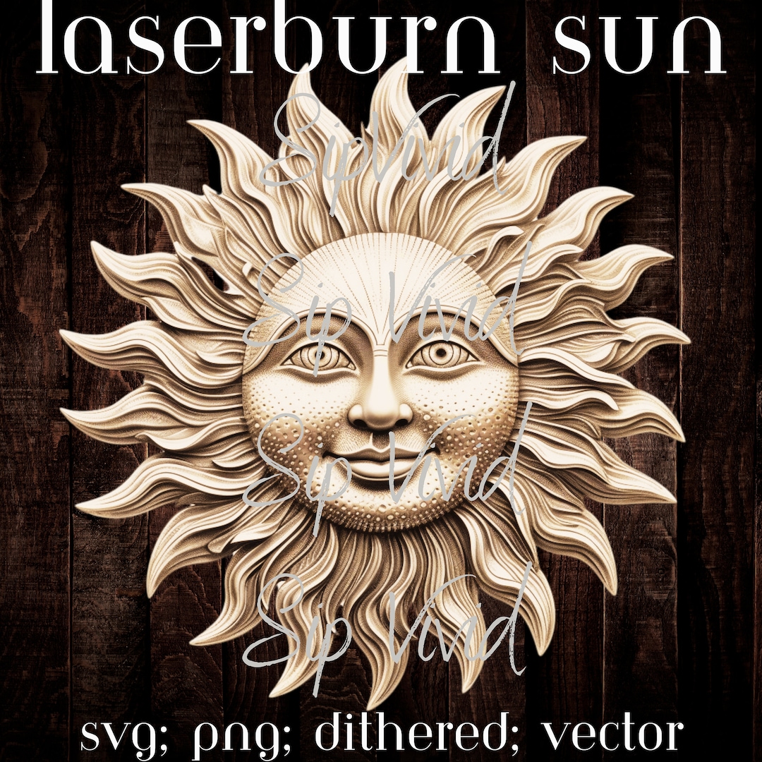 Sun Laser Cut File: 3D Engrave SVG, PNG, Vector (digital Download) - Etsy