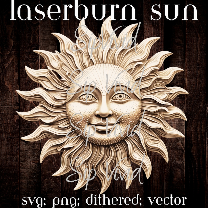 Sun Laser Cut File: 3D Engrave SVG, PNG, Vector (digital Download) - Etsy