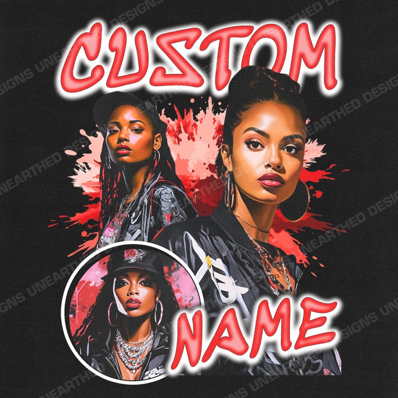 Rap Tee Template, Bootleg Design, 90s Design, Tshirt Design, Graphic ...