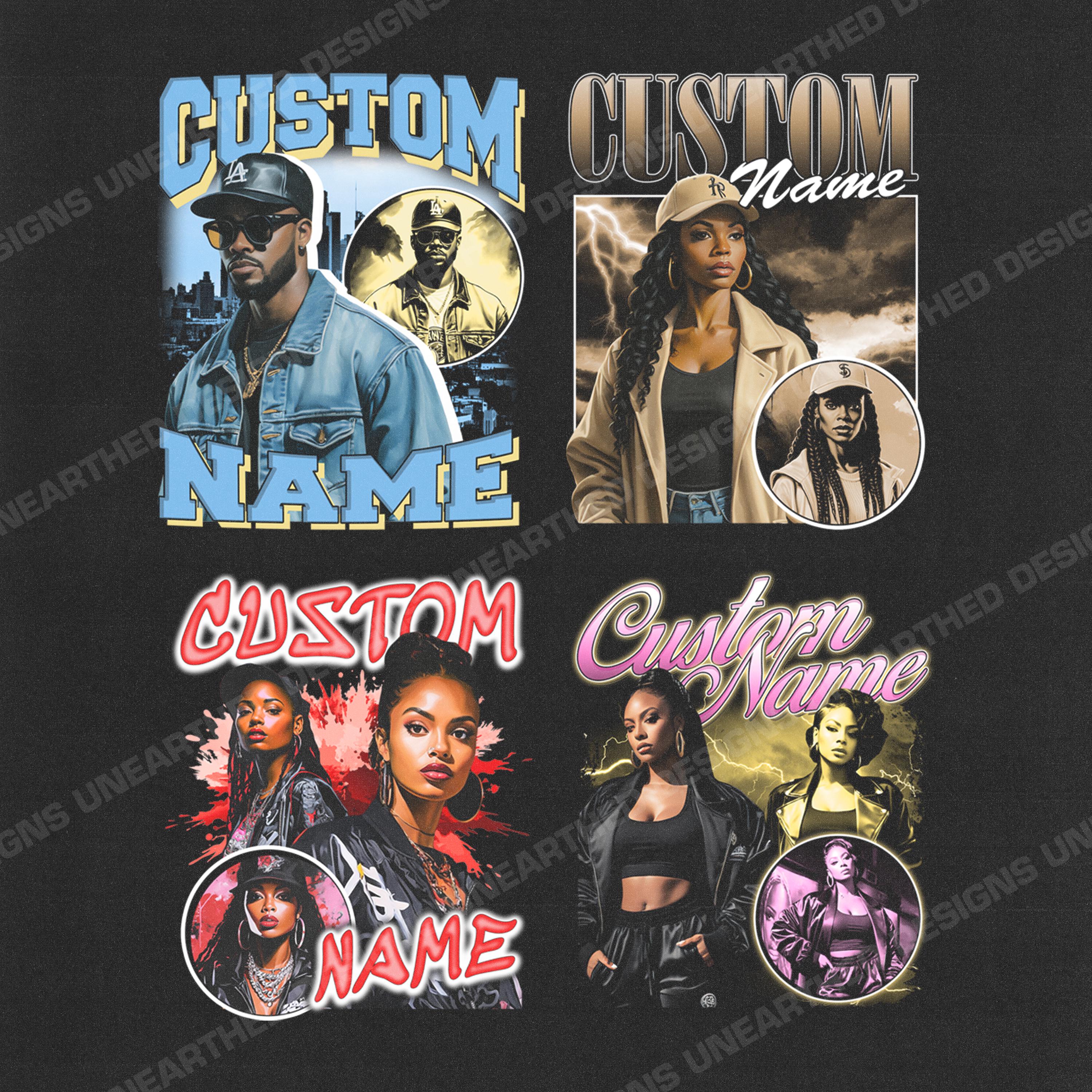 12 Editable Rap Bootleg PSD Template, Custom Rap Tee Template, Custom ...