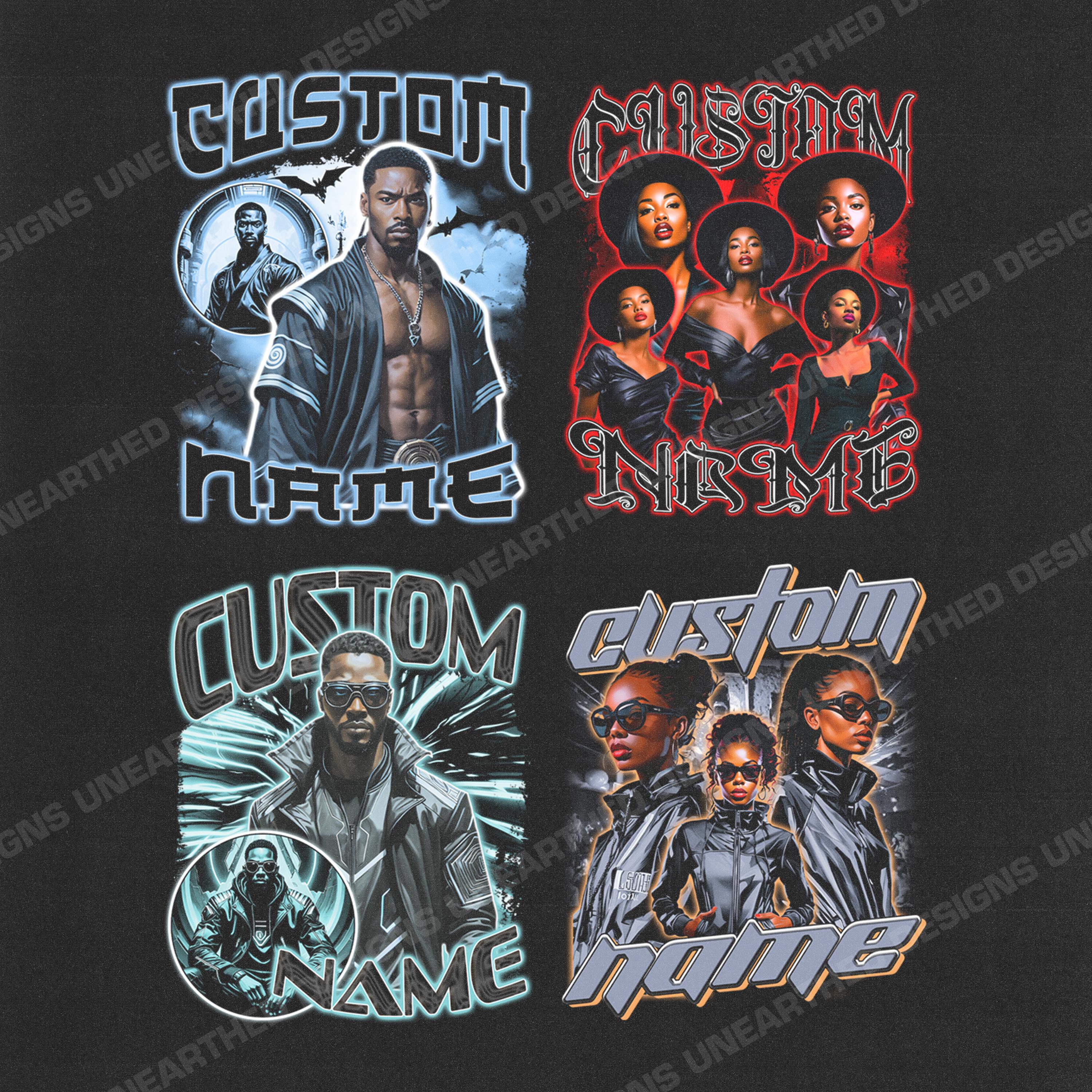 12 Editable Rap Bootleg PSD Template, Custom Rap Tee Template, Custom ...