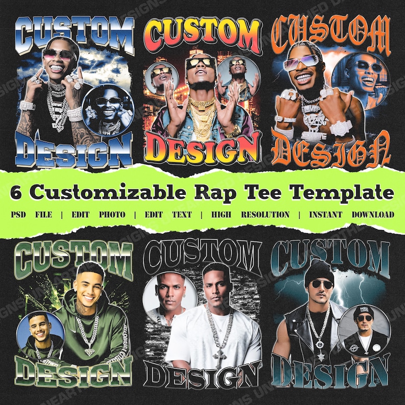 Rap Tee Template, Rap Tee T-shirt Design, 90s Bootleg, Vintage Bootleg ...