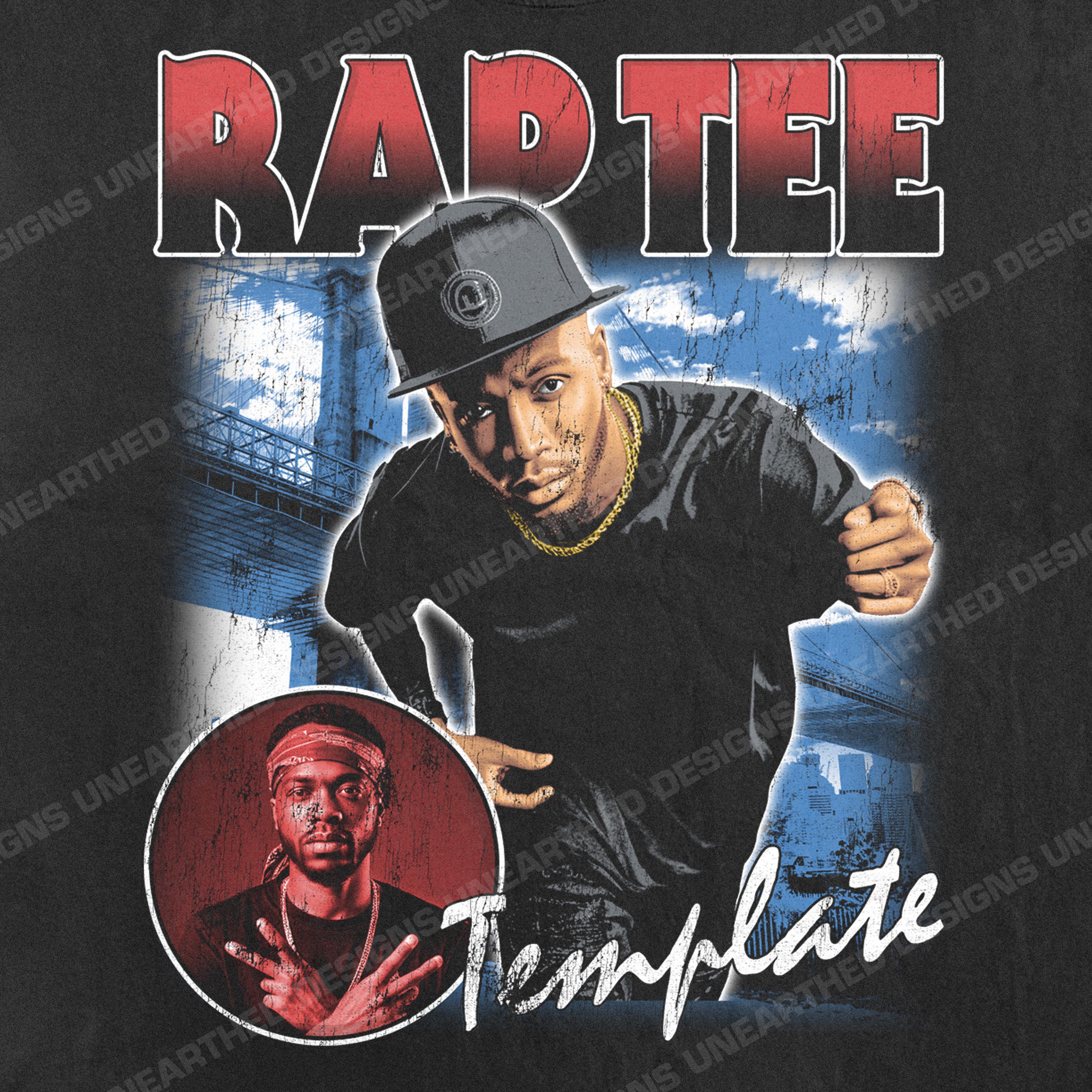 Rap Tee Template, Rap Bootleg Template, Editable Rap Tee, Custom Rap ...