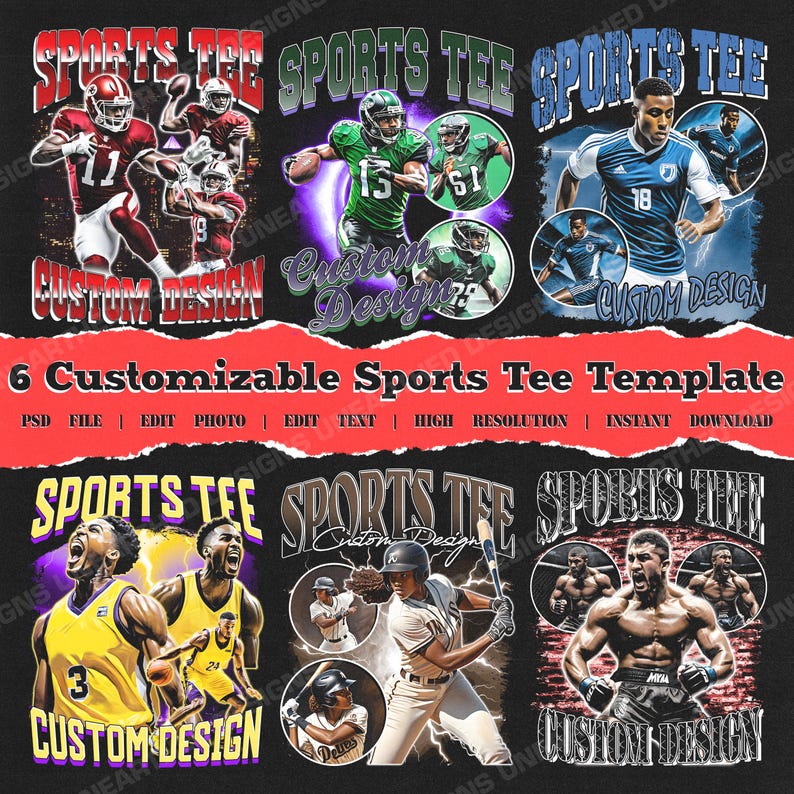 Sports Tee Template, Custom Your Own Bootleg Idea, 90s Bootleg Design ...