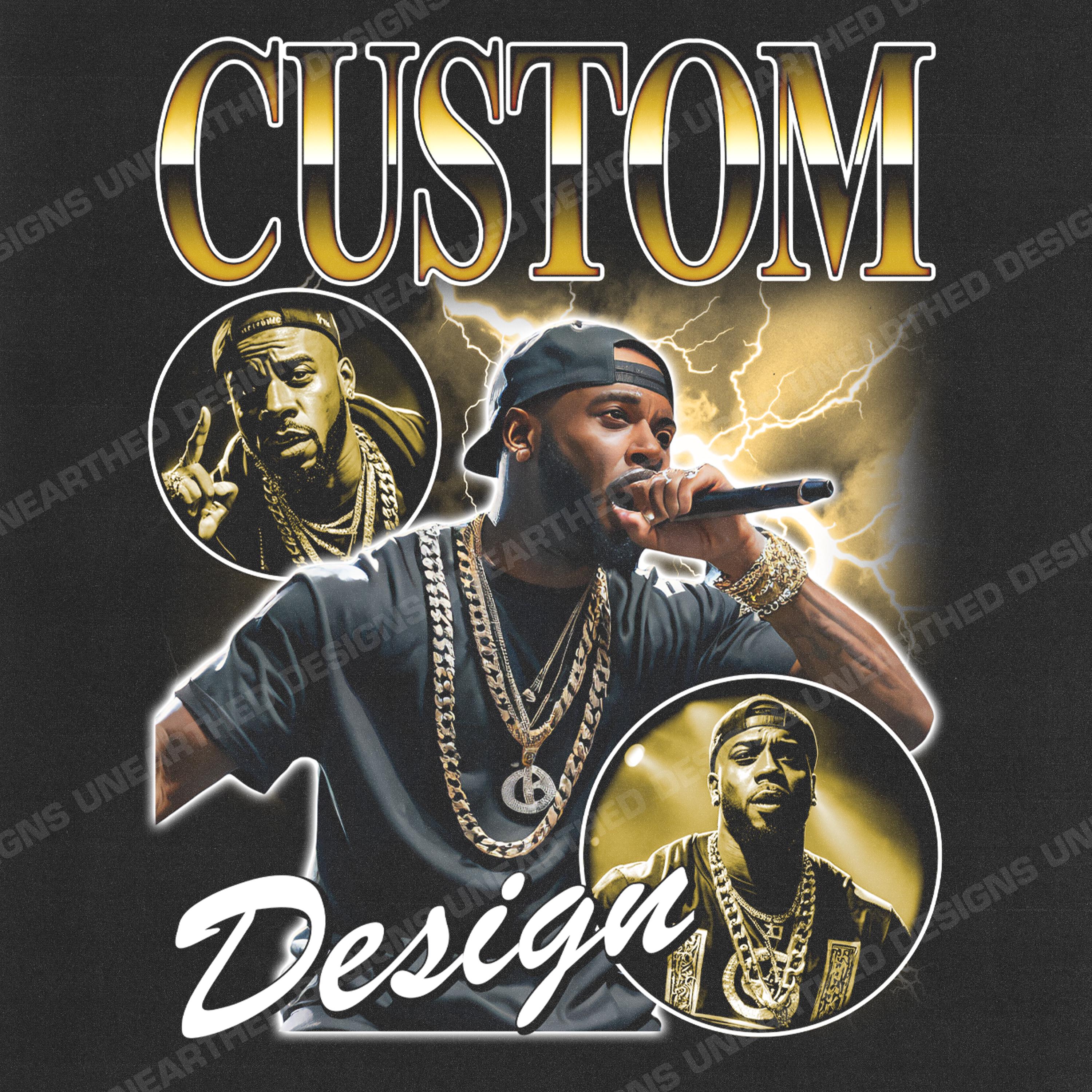 Rap Tee Template, Bootleg Design, 90s Design, Tshirt Design, Graphic ...
