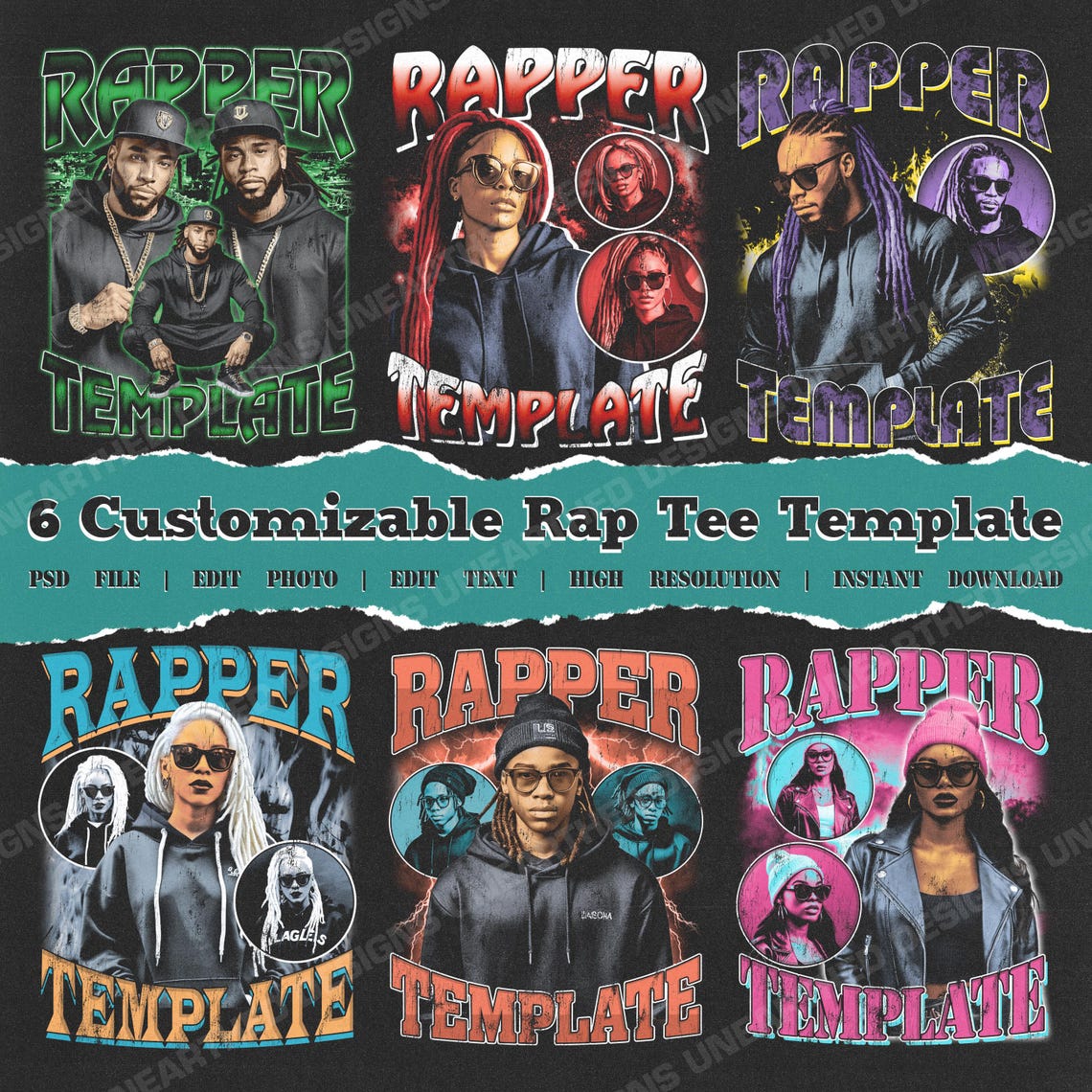 Editable Rap Bootleg Tee, Custom Your Own Bootleg, Custom Rap Bootleg ...