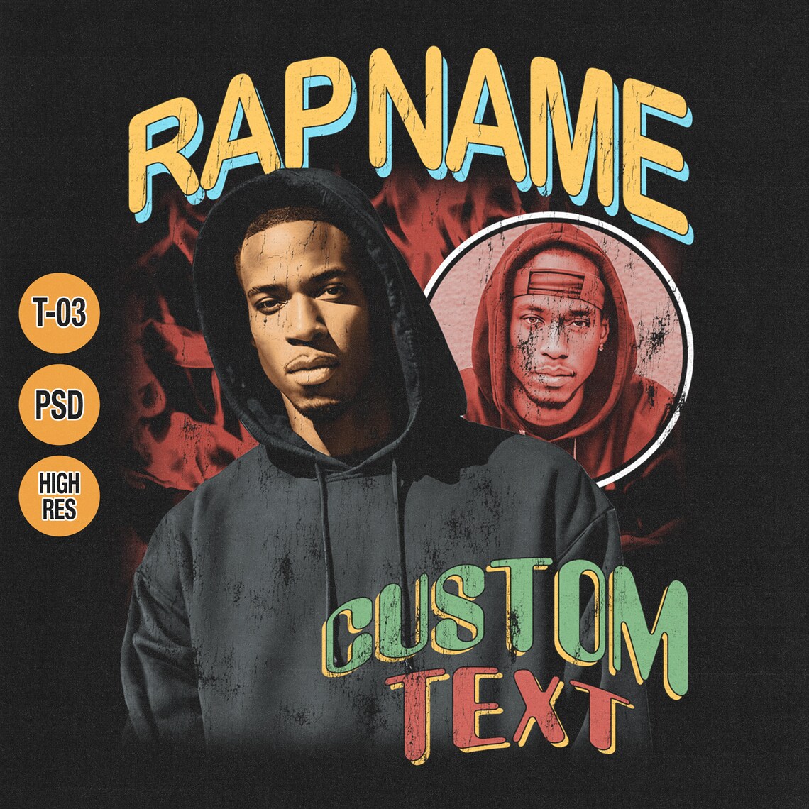 Rap Tee Bootleg Template, Rap Tee T-shirt Design, 90s Bootleg, Vintage ...