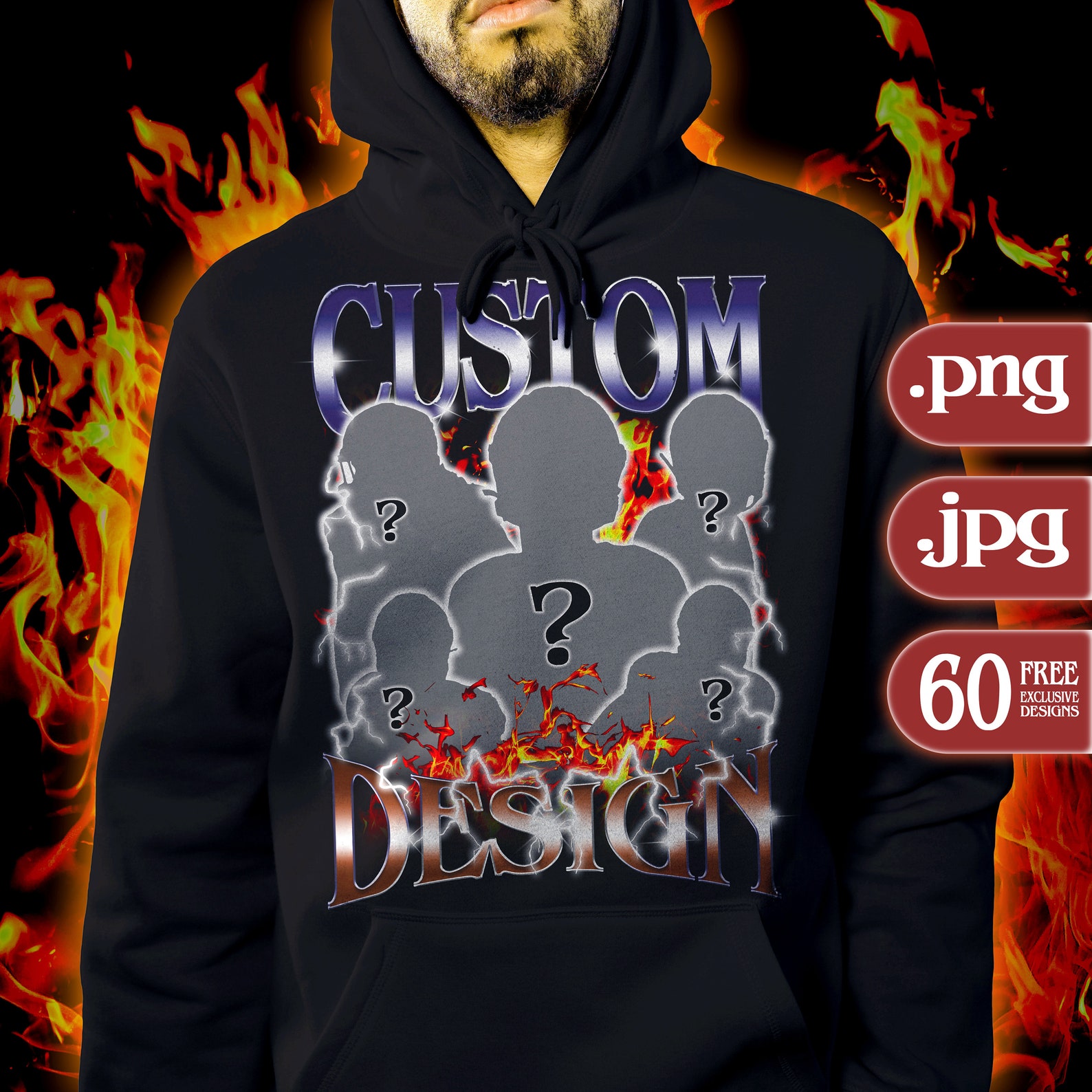 Custom Bootleg Design PNG W/ Free 60 Exclusive Designs, CUSTOM YOUR Own ...