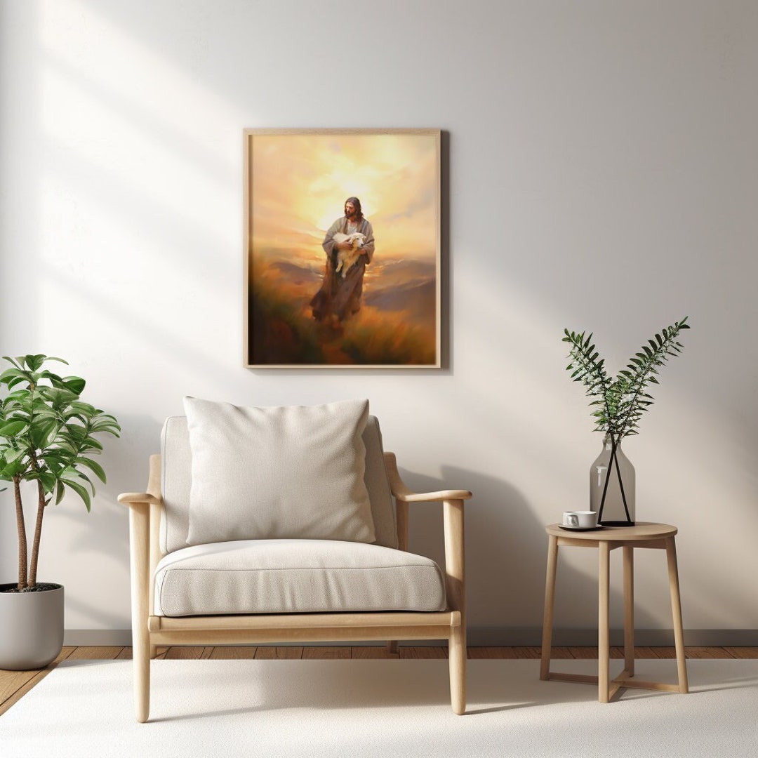 The Good Shepard Painting the Journey Home Christian - Etsy