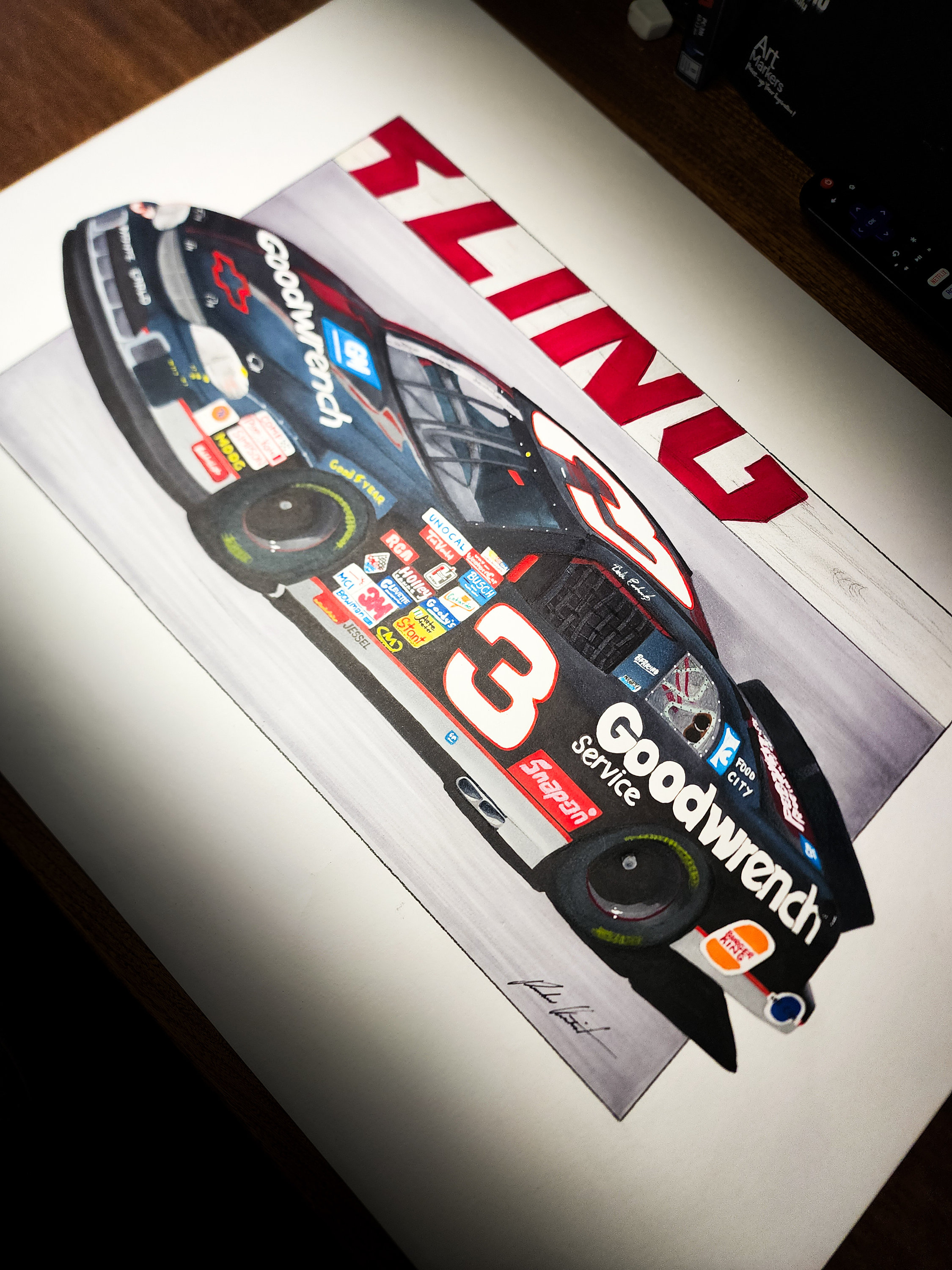 Custom NASCAR / Stock Car/ F1 Drawings - Personalized Car Drawings ...