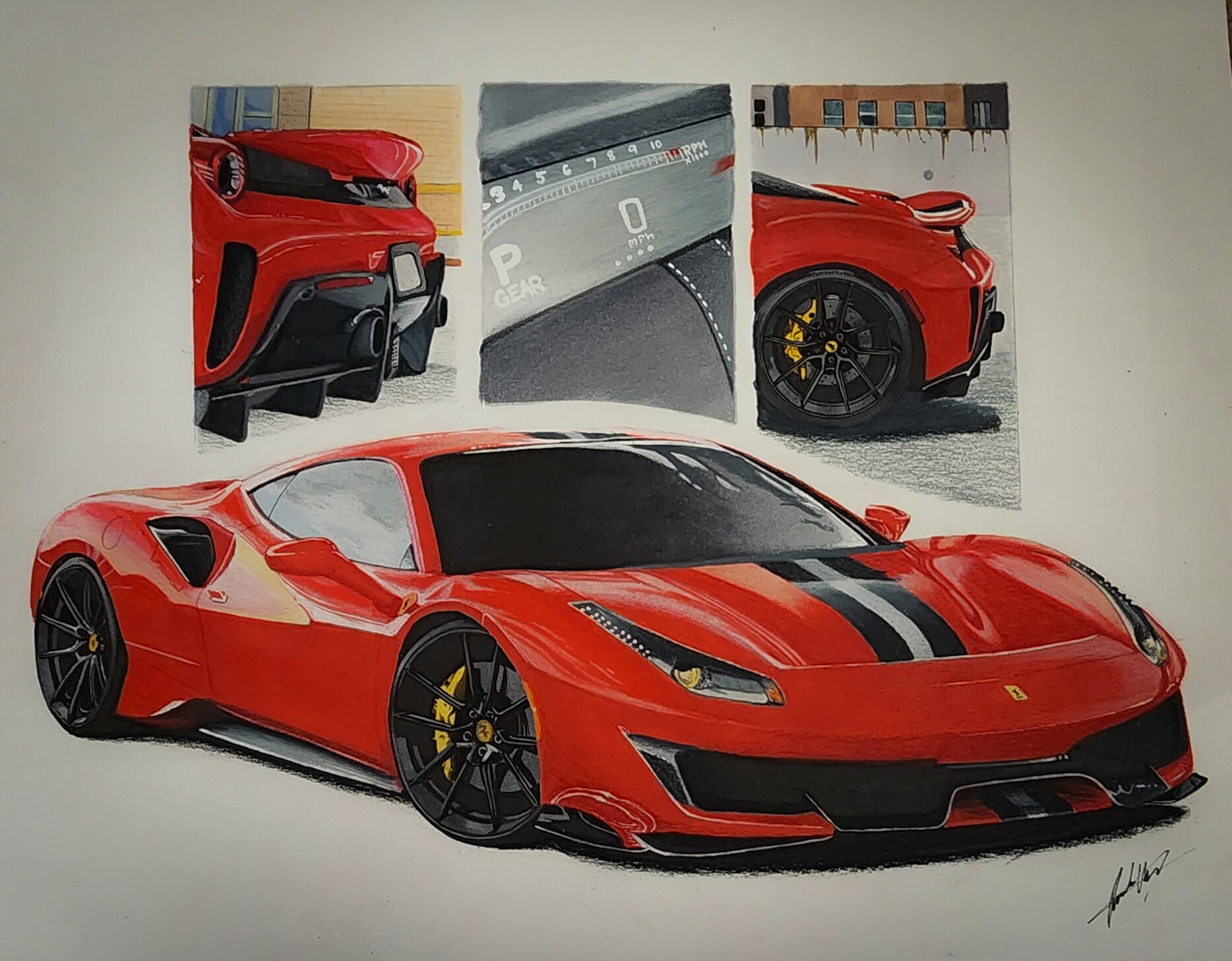 Custom NASCAR / Stock Car/ F1 Drawings Personalized Car Drawings Trucks ...