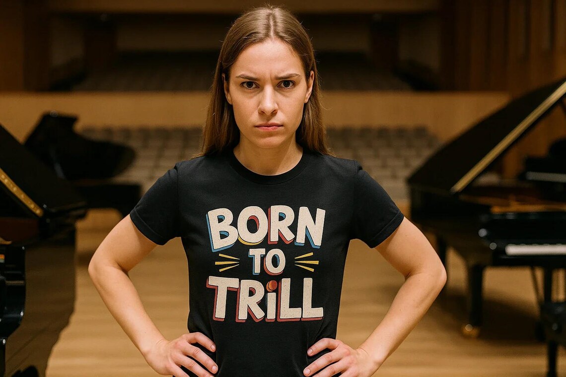 BORN TO TRILL Cartoon Pop Piano T-shirt, Music Lover Shirt, Funny ...