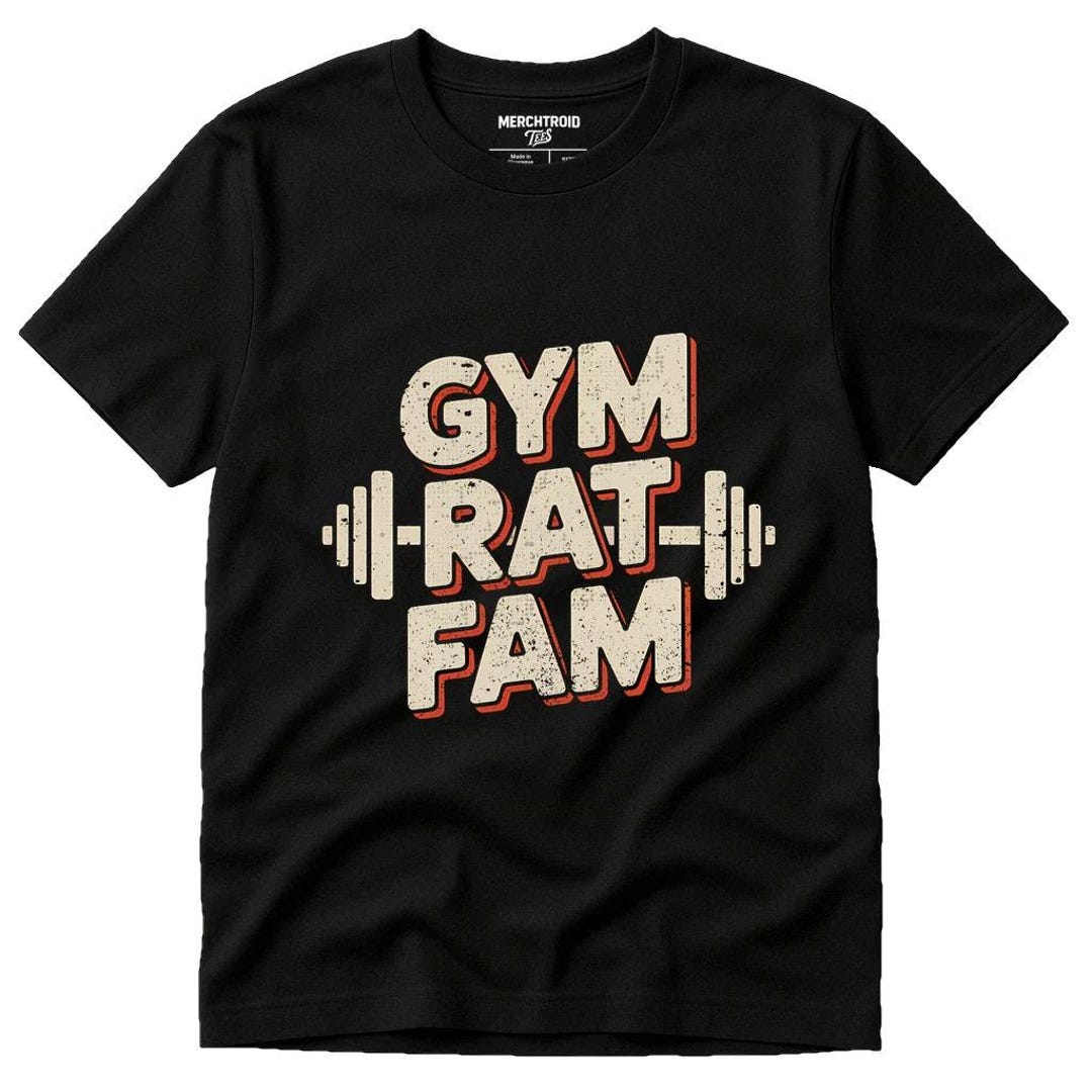 GYM RAT FAM Retro Vintage 90s T-shirt, Workout Tee for Women and Men ...